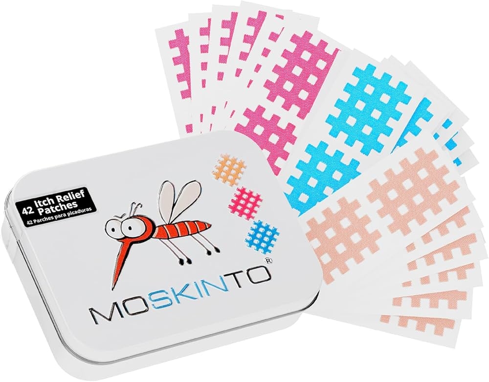 Moskinto Myggplaster – Familieboks med 42 plaster i tre farger ...